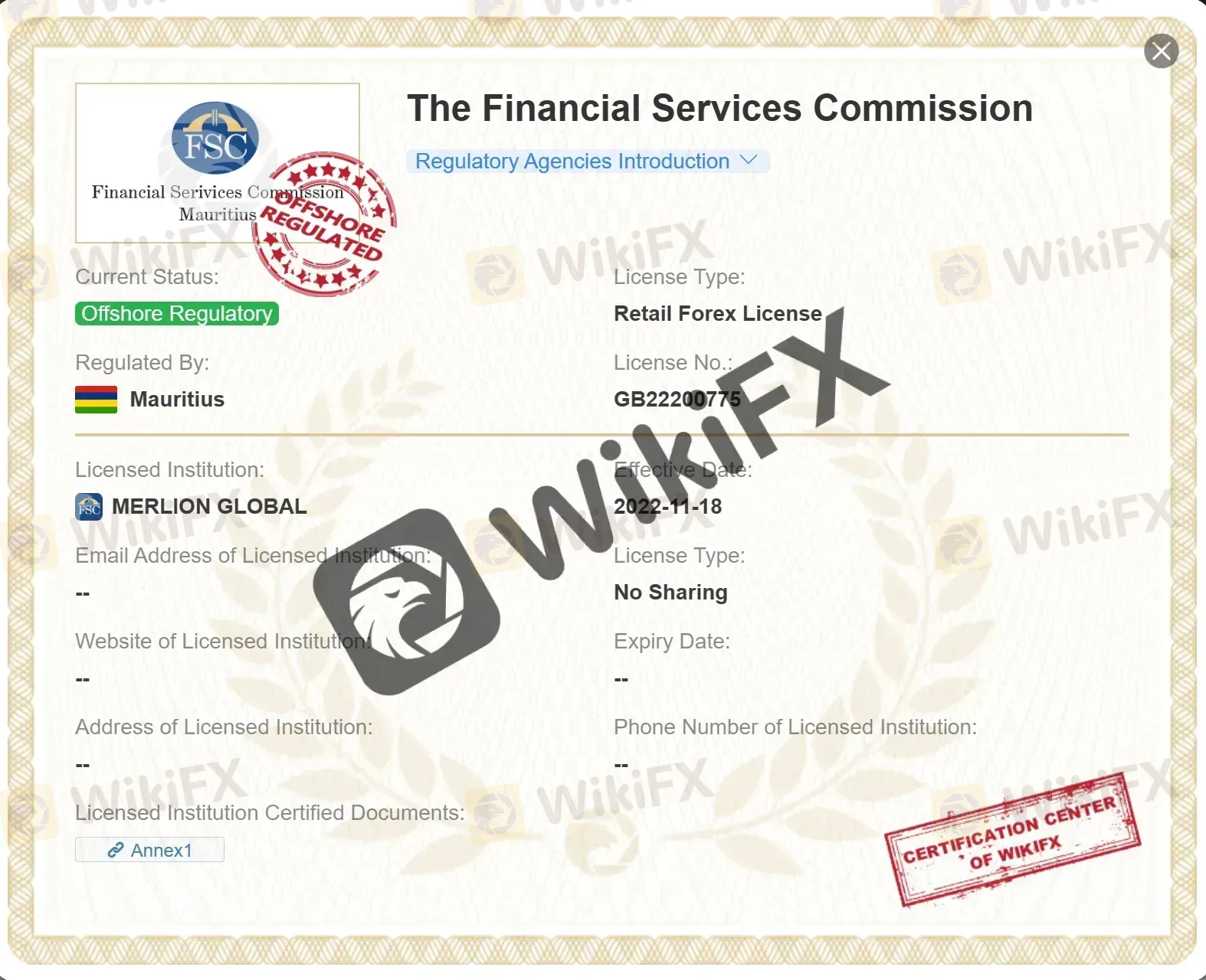 Merlion Global Review, Forex Broker&Trading Markets, Legit or a Scam-WikiFX